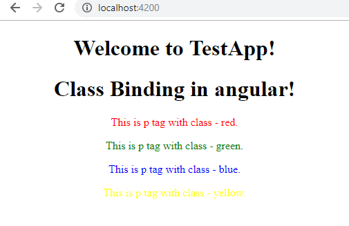 Binding Property, Styles And Class In Angular